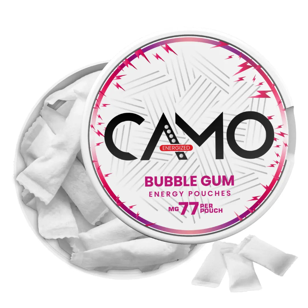 CAMO Bubble Gum 77 mg Energy Snus – Buy now! – Pouchdaddy