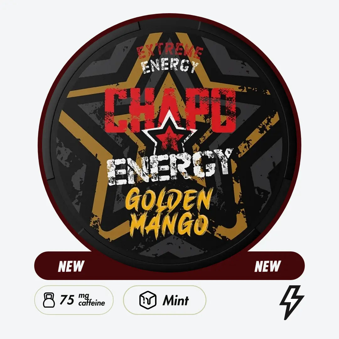 Buy Chapo White Golden Mango 75mg Caffeine Pouches - Fast Energy ...