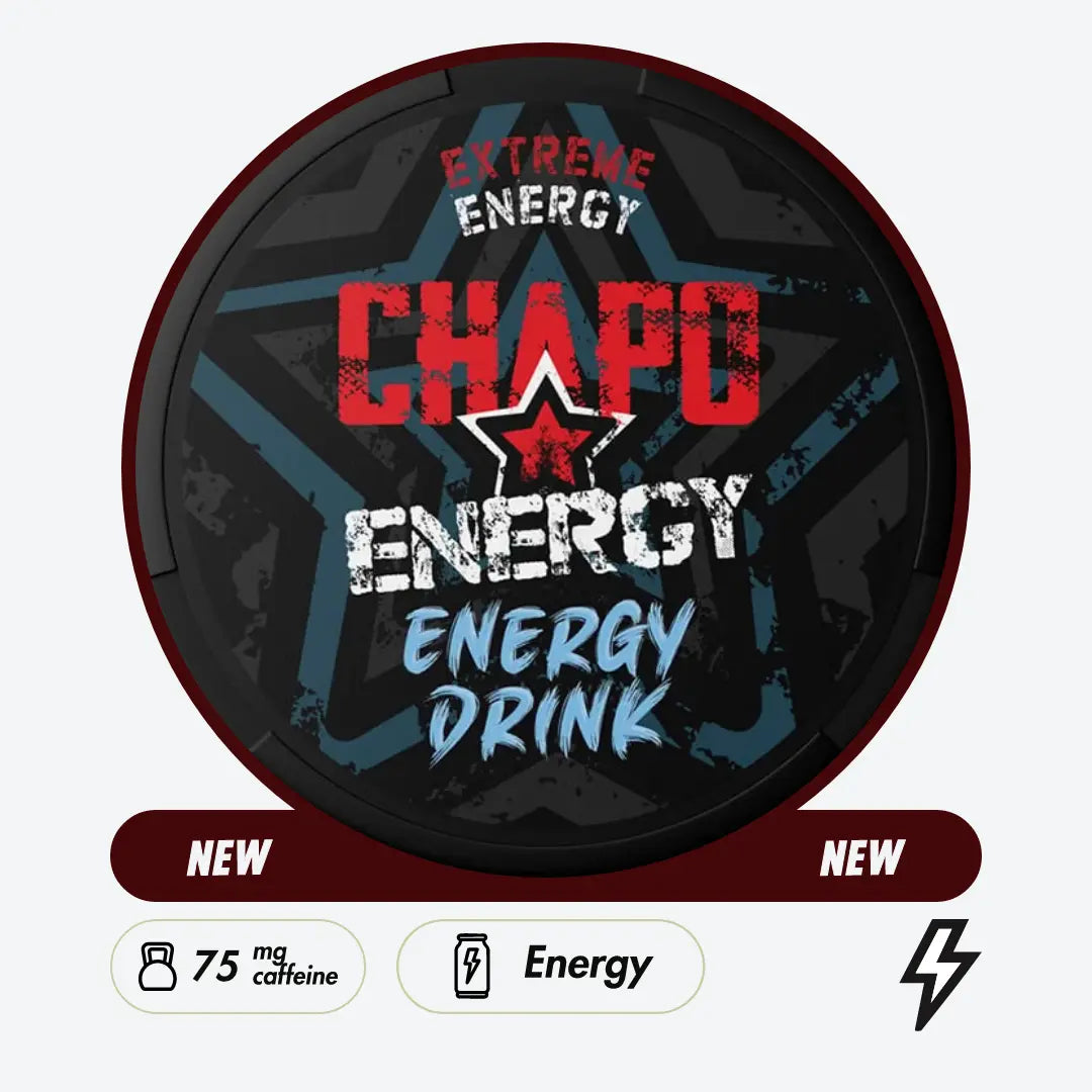 Buy Chapo White Energy Drink Pouches - 75mg Caffeine Snus Online ...