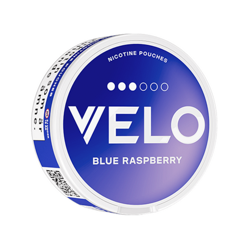 Buy VELO Blue Raspberry Strong Nicotine Pouches - Pouchdaddy.com